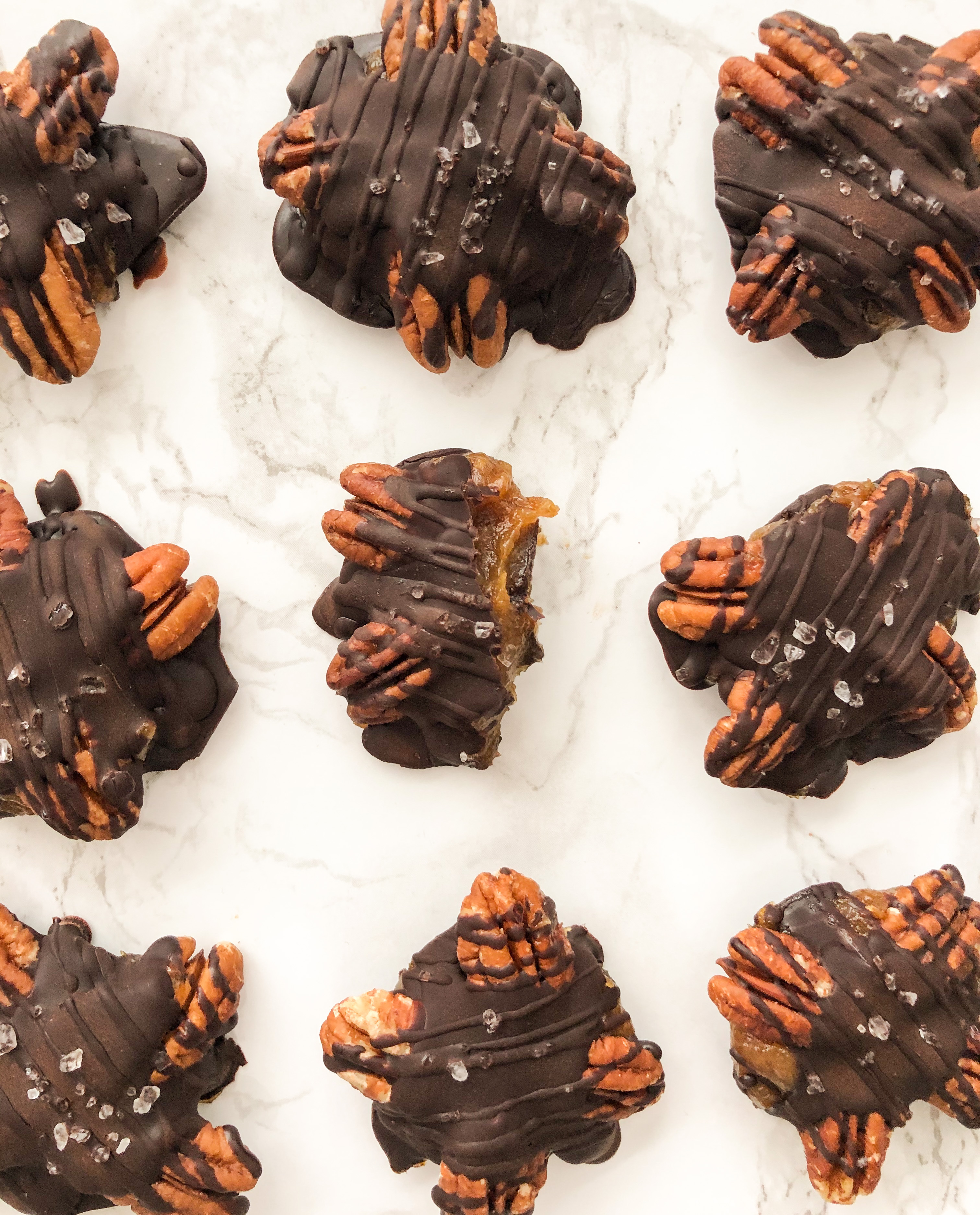 Healthier Chocolate Turtles - Live Simply Healthy